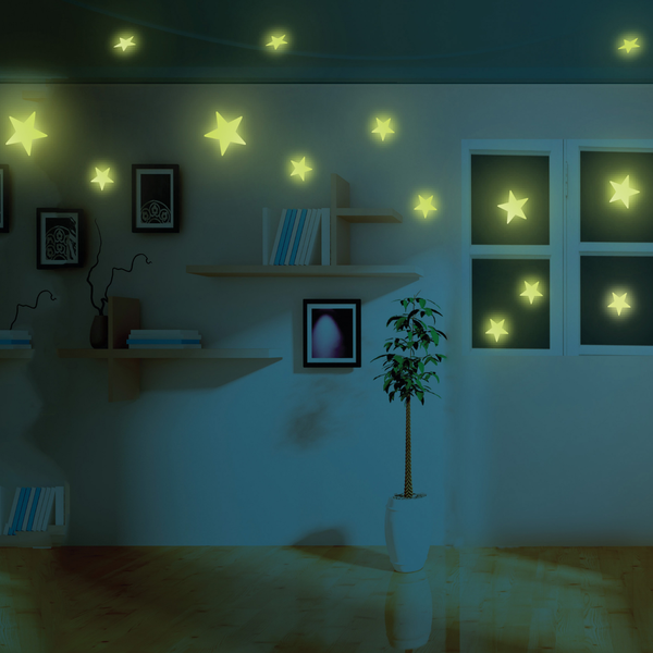 Mini estrellas brilla en la oscuridad para decorar 60 unidades ...