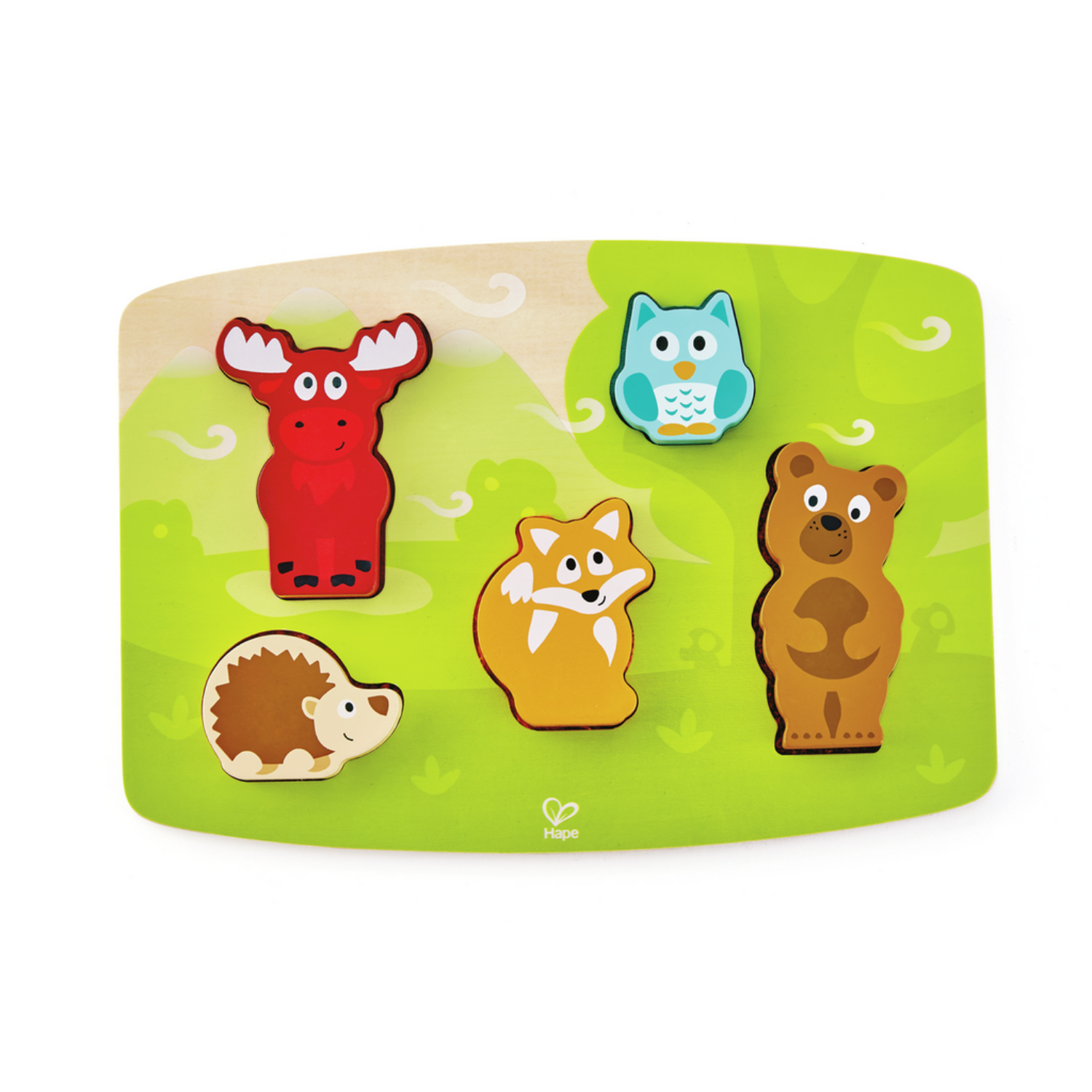 Rompecabezas de encaje chunky con texturas animales del bosque 05 piez ...
